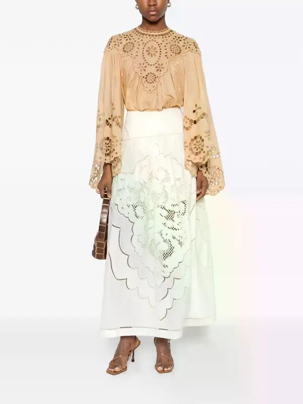 Zimmermann Awaken Embroidered Blouse - Neutrals