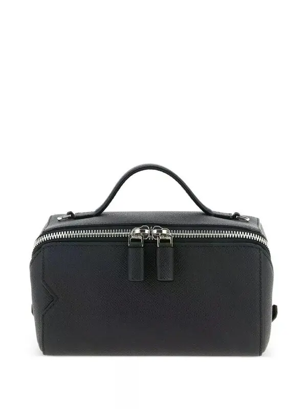 VALEXTRA V-line Zip-up Tote Bag