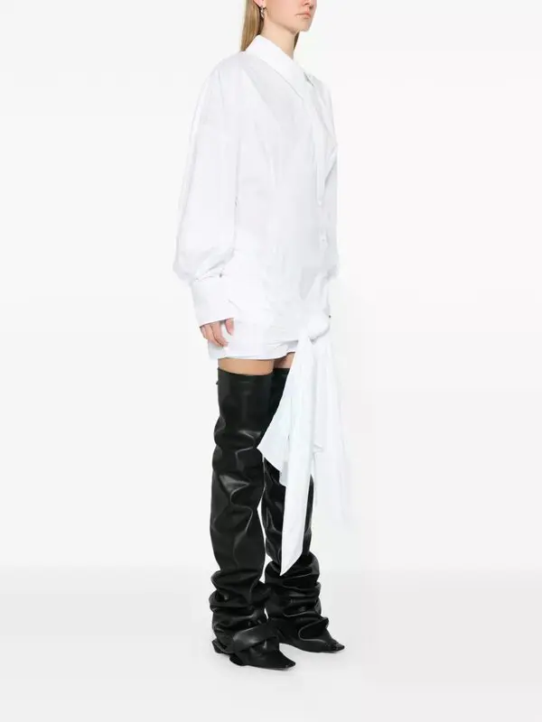 Attico Knot Mini Dress - White