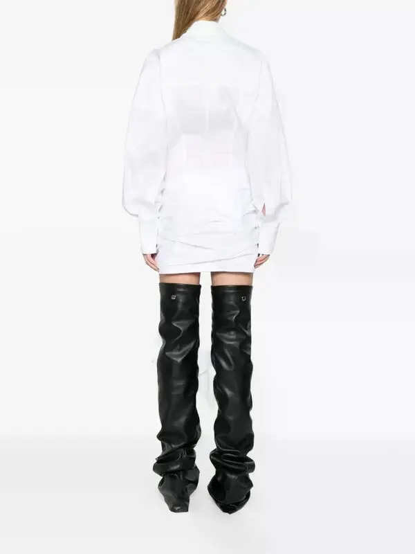Attico Knot Mini Dress - White
