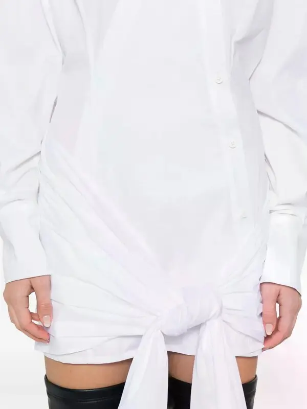 Attico Knot Mini Dress - White