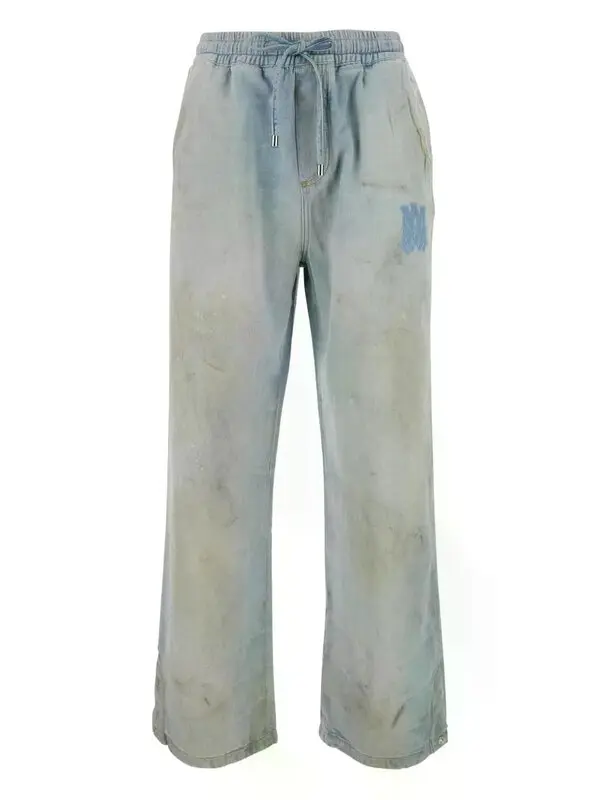 Amiri Appliqué Wide-leg Jeans