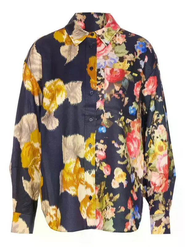 Essentiel Antwerp Floral-print Shirt - Blue