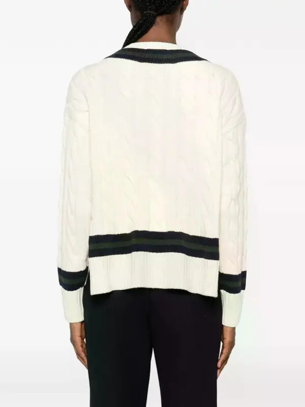 SPORTY & RICH V-neck Striped Knitwear