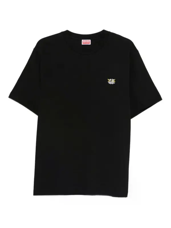 Kenzo Embroidered-patch T-shirt - Black