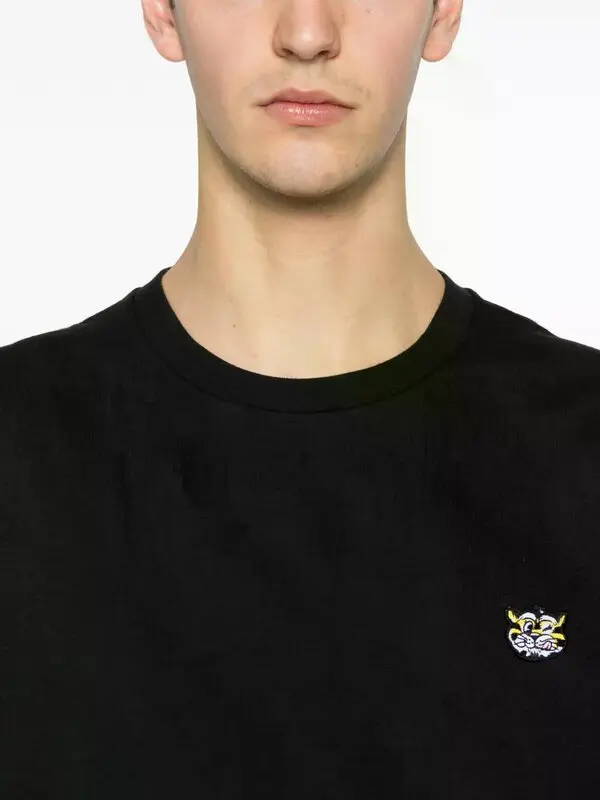 Kenzo Embroidered-patch T-shirt - Black