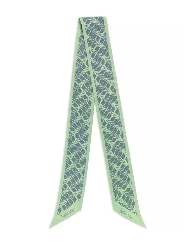 VALEXTRA Astratto Patterned Scarf - Green