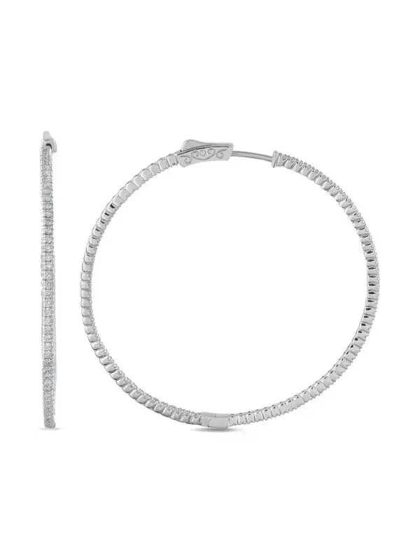 LB EXCLUSIVE 1.78 Tcw Diamond Hoop Earrings