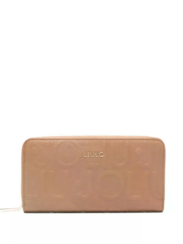 Liu Jo Embossed Zip Around Wallet - Neutrals