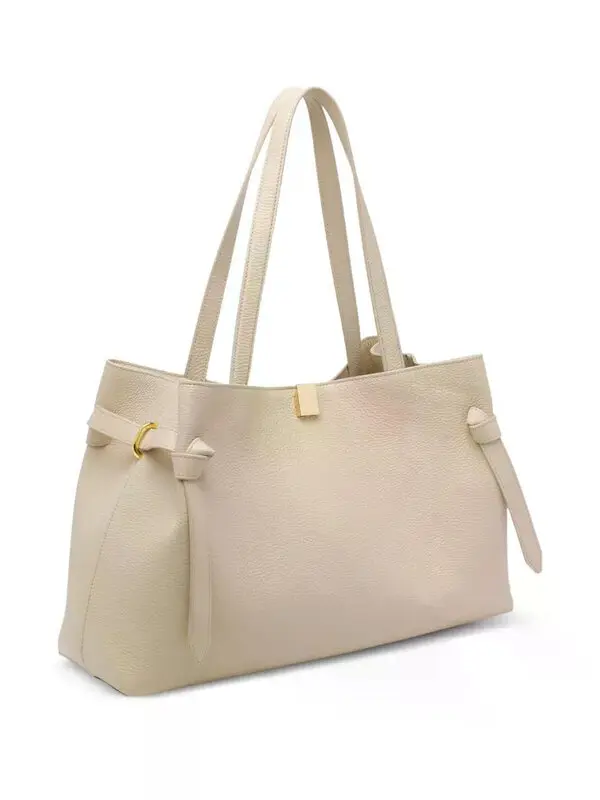 Yuzefi Gyoza Pebble-grain Shoulder Bag - Neutrals