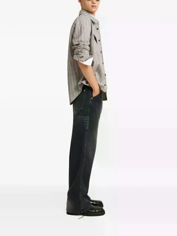 Marni Wool Shirt With Tartan Check - Grey