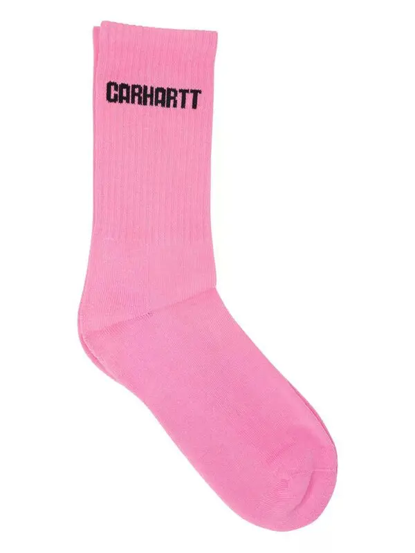 Carhartt Work In Progress Ribbed Logo Socks - Pink