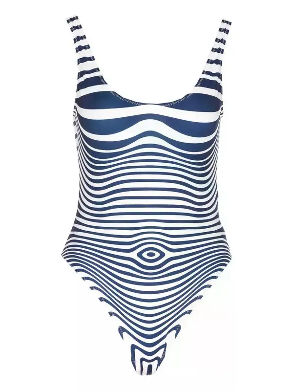 Jean Paul Gaultier Printed One-piece Swimsuit - Blue