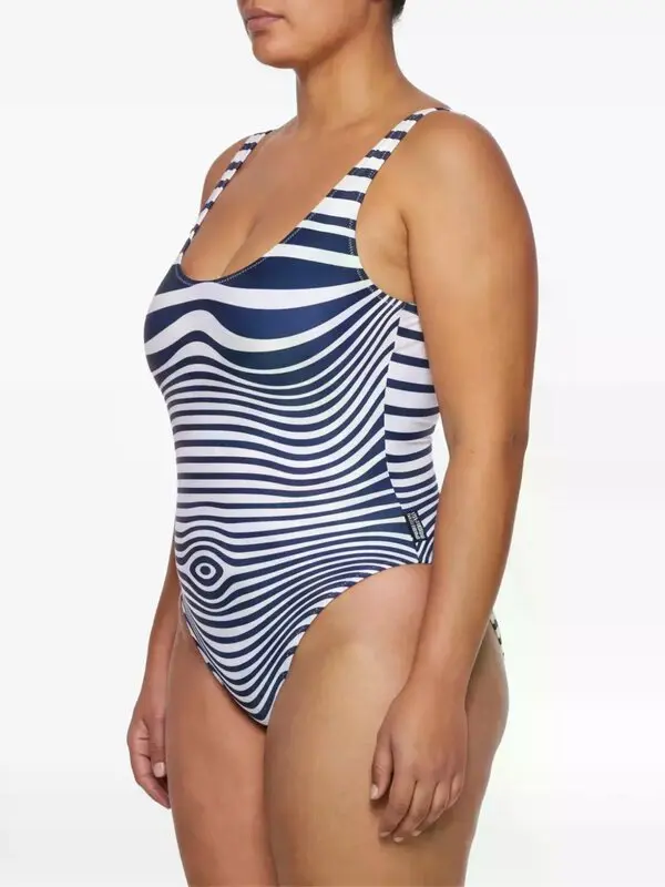 JEAN PAUL GAULTIER Printed One-piece Swimsuit - Blue