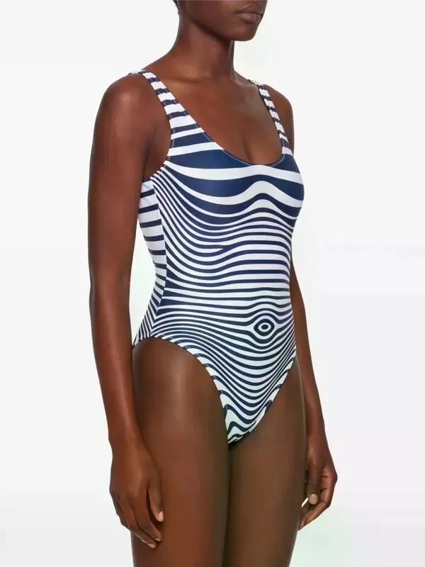 JEAN PAUL GAULTIER Printed One-piece Swimsuit - Blue