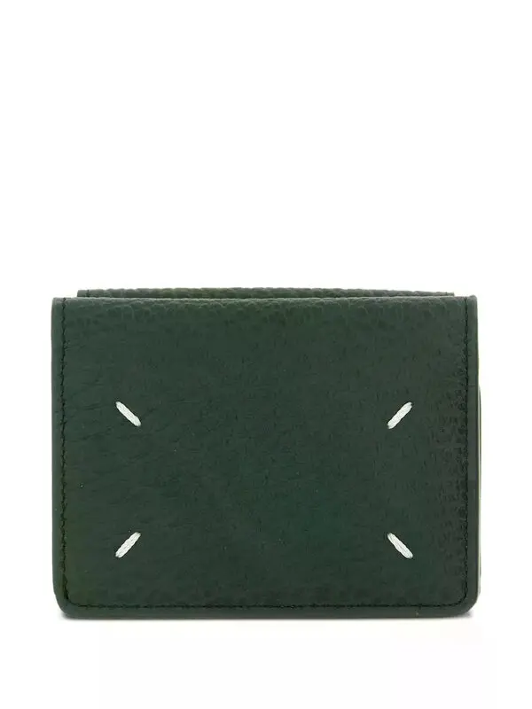 MAISON MARGIELA Four-stitches Embossed-grain Wallet - Green