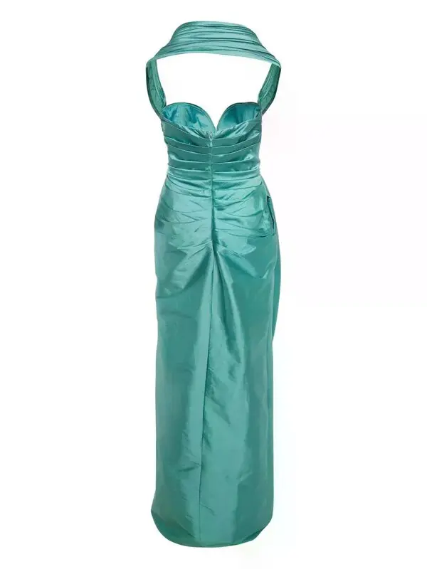 TARIK EDIZ Draped Maxi Dress