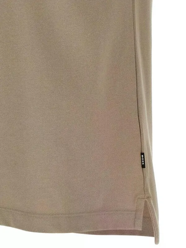 BOSS Logo-detail Polo Shirt - Neutrals