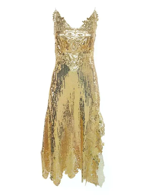 Rabanne Sequined Sleeveless Midi Dress