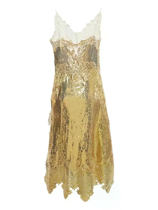 Rabanne Sequined Sleeveless Midi Dress