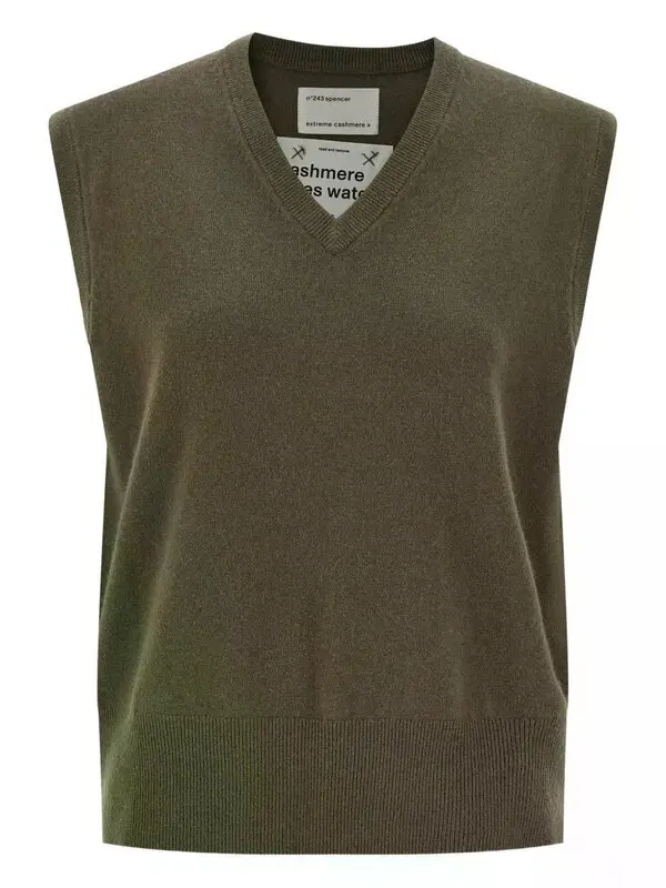 EXTREME CASHMERE X Spencer V-neck Vest - Green