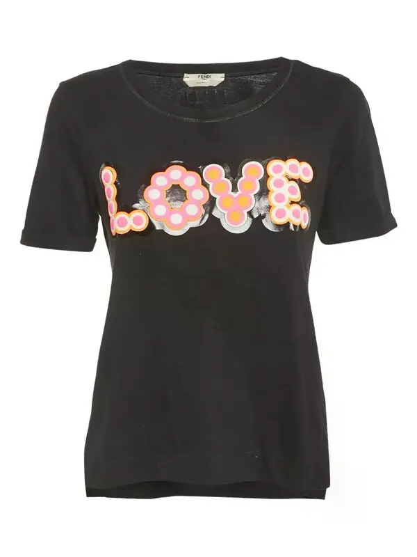 Fendi Love-appliqué T-shirt