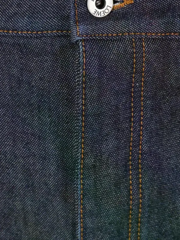 Loewe Striped-hem Cuffed Jeans