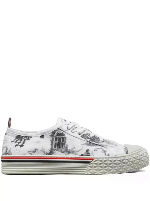 Thom Browne Toile Low Top Sneakers