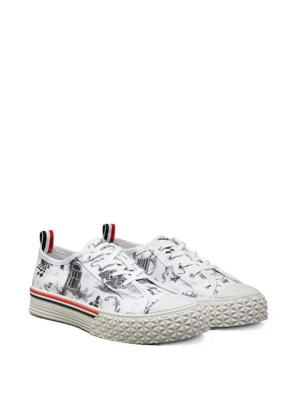 Thom Browne Toile Low Top Sneakers