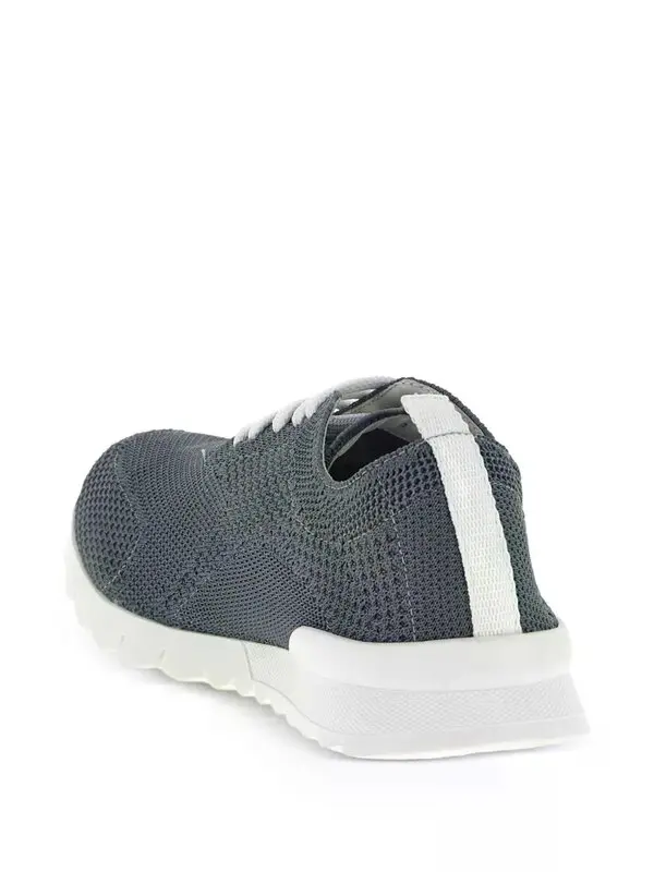 Kiton Lace-up Knit Sneakers - Grey