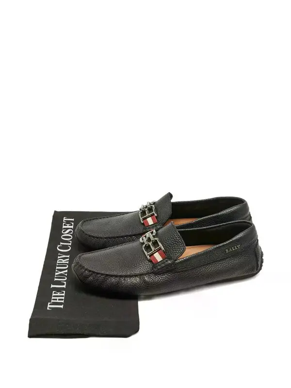 Bally Horsebit Pebbled Loafers