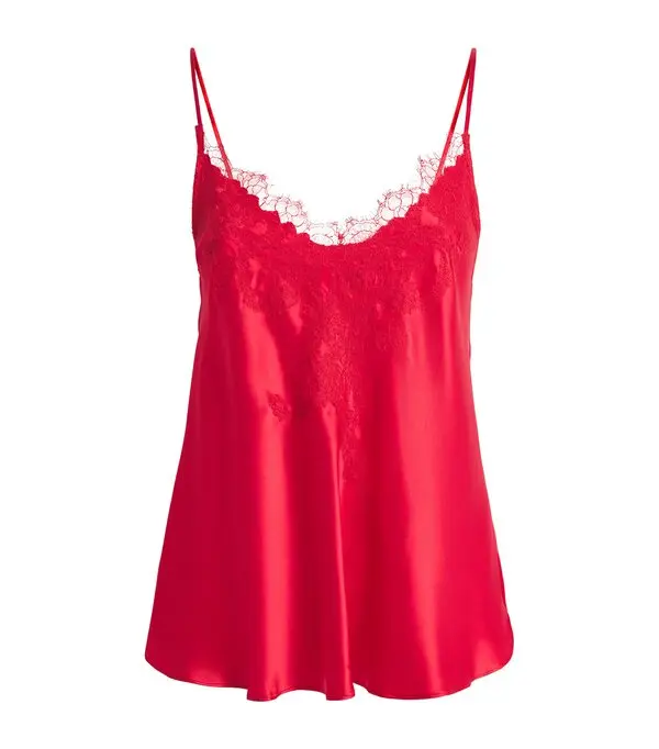 TORLOWEI Silk-lace Cami Top