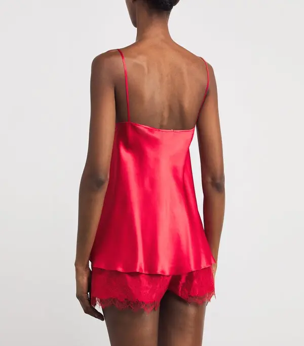 TORLOWEI Silk-lace Cami Top