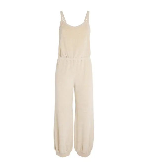 Suzie Kondi Cotton-blend Giorgi Tank Jumpsuit - Beige