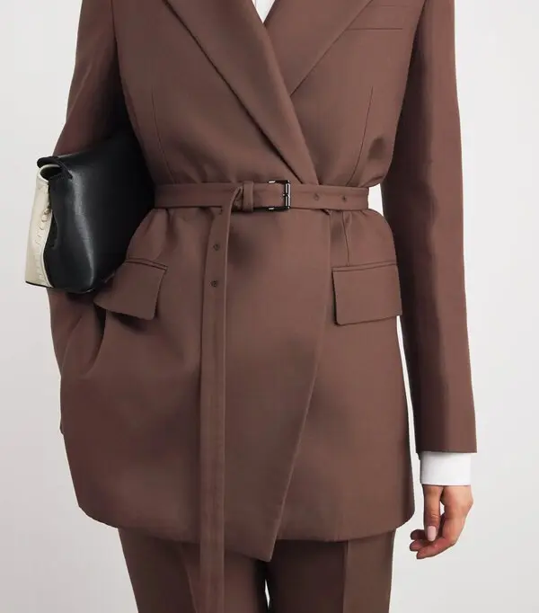 Brioni Silk Prisca Belted Blazer