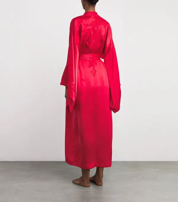 TORLOWEI Silk-lace Long Robe