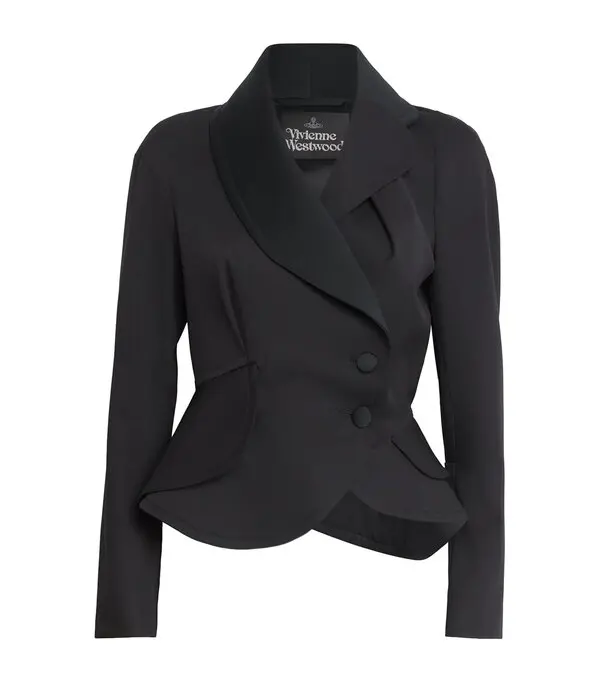 VIVIENNE WESTWOOD Wool Asymmetric Stormy Jacket - Black