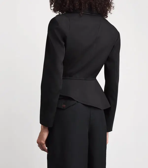 VIVIENNE WESTWOOD Wool Asymmetric Stormy Jacket - Black