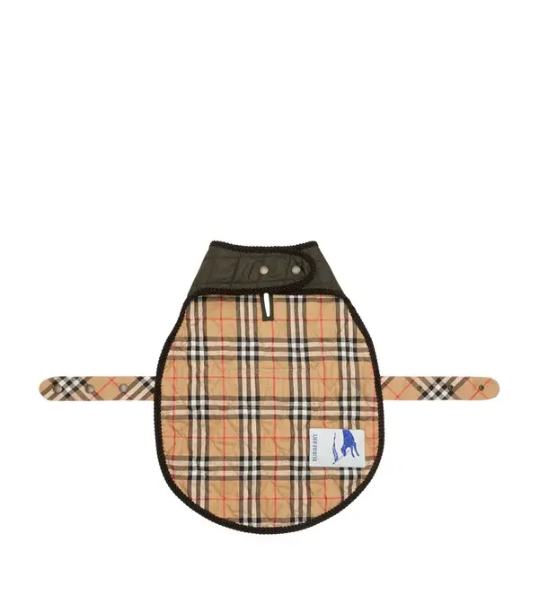 Burberry Quilted Nylon Check Dog Coat