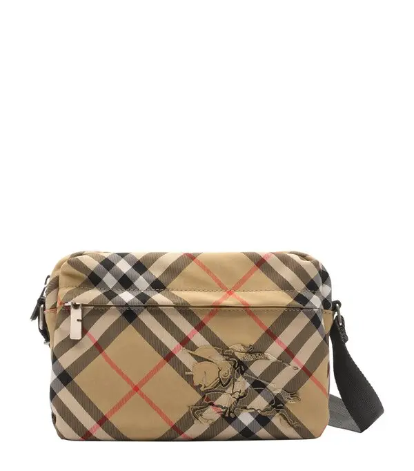 Burberry Canvas Check Cross-body Bag - Beige