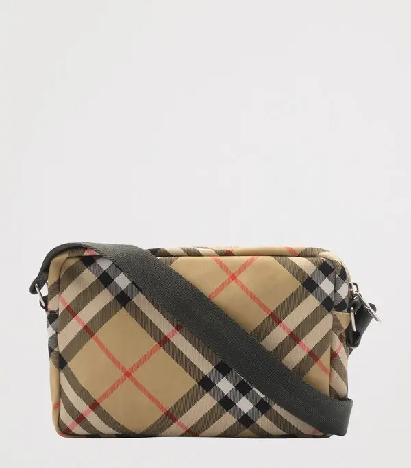 Burberry Canvas Check Cross-body Bag - Beige
