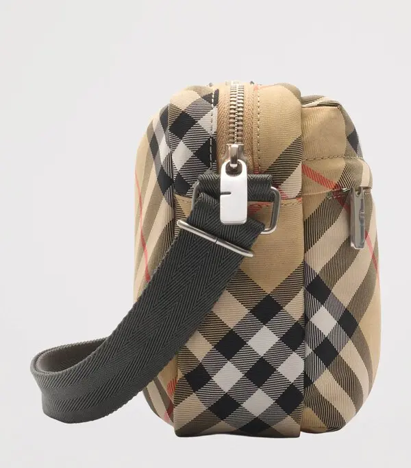 Burberry Canvas Check Cross-body Bag - Beige