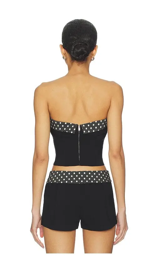 TIGER MIST Albie Corset Top With Polka Dot Trim