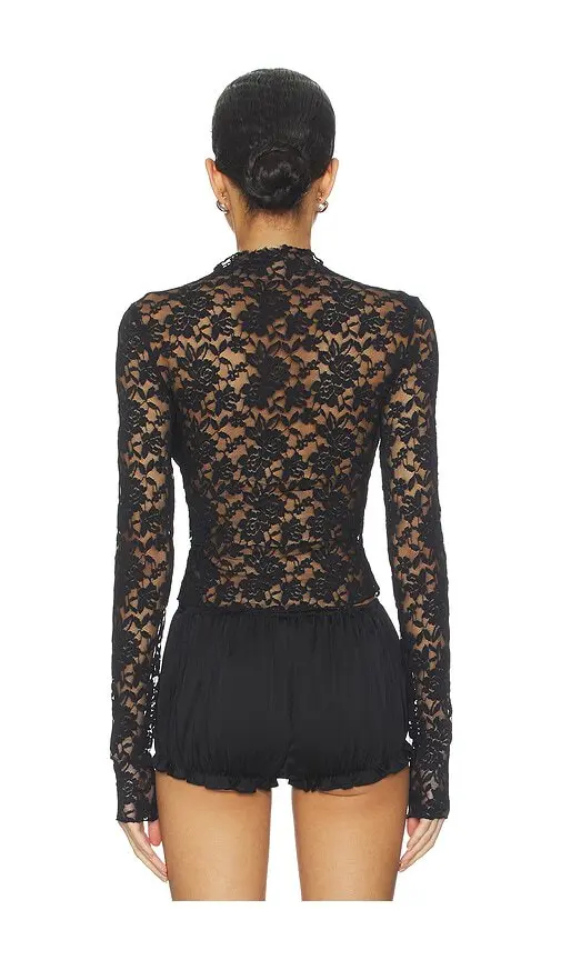 Lioness Hamptons Long Sleeve Top - Black