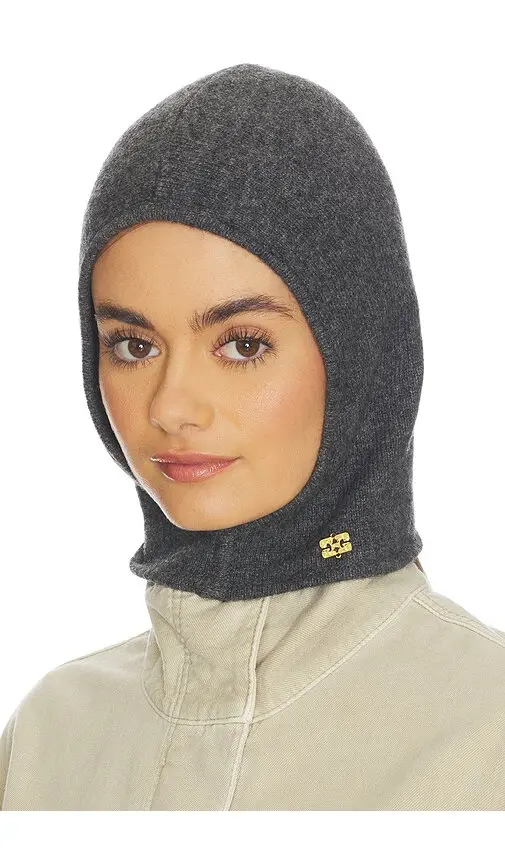GANNI Yak Mix Balaclava - Grey