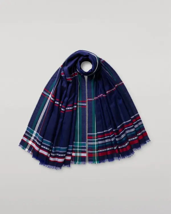 Johnstons Of Elgin Helmina Cashmere Scarf - Navy