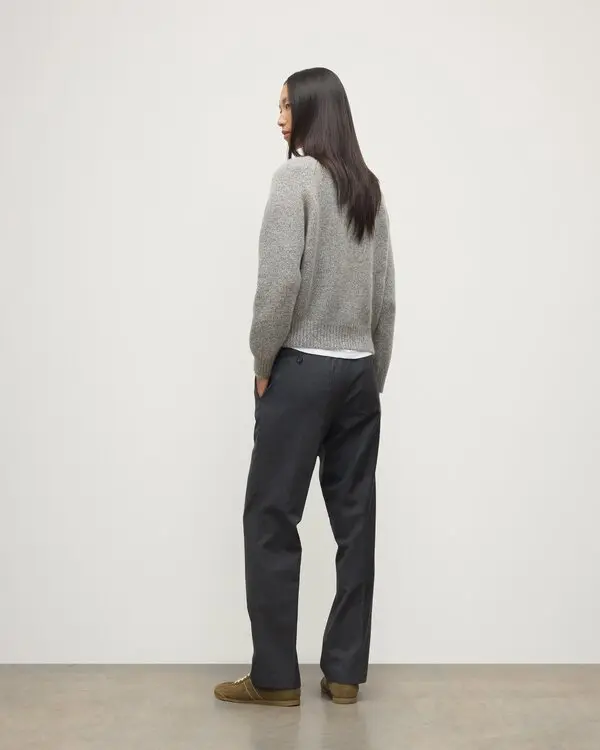Johnstons Of Elgin Bay Marl Cashmere & Cotton Jumper - Blue