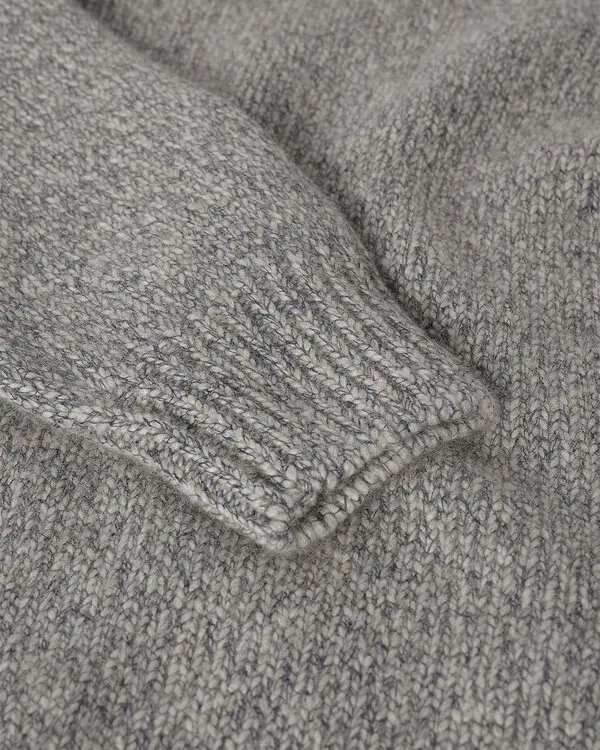 Johnstons Of Elgin Bay Marl Cashmere & Cotton Jumper - Blue
