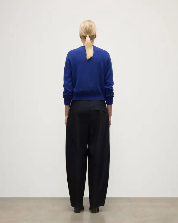 Johnstons Of Elgin Cashmere Crew Neck Jumper - Blue