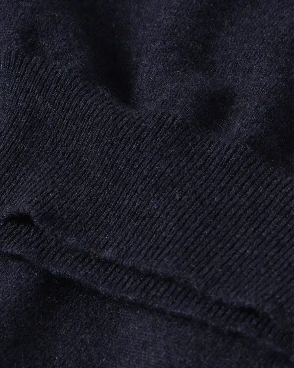 Johnstons Of Elgin Lunan Classic Cashmere Crew Jumper - Navy